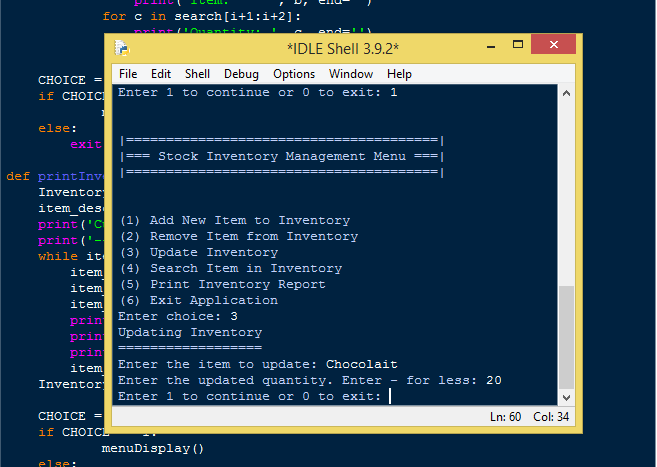 Stock Inventory System In Python Free Source Code Sourcecodester